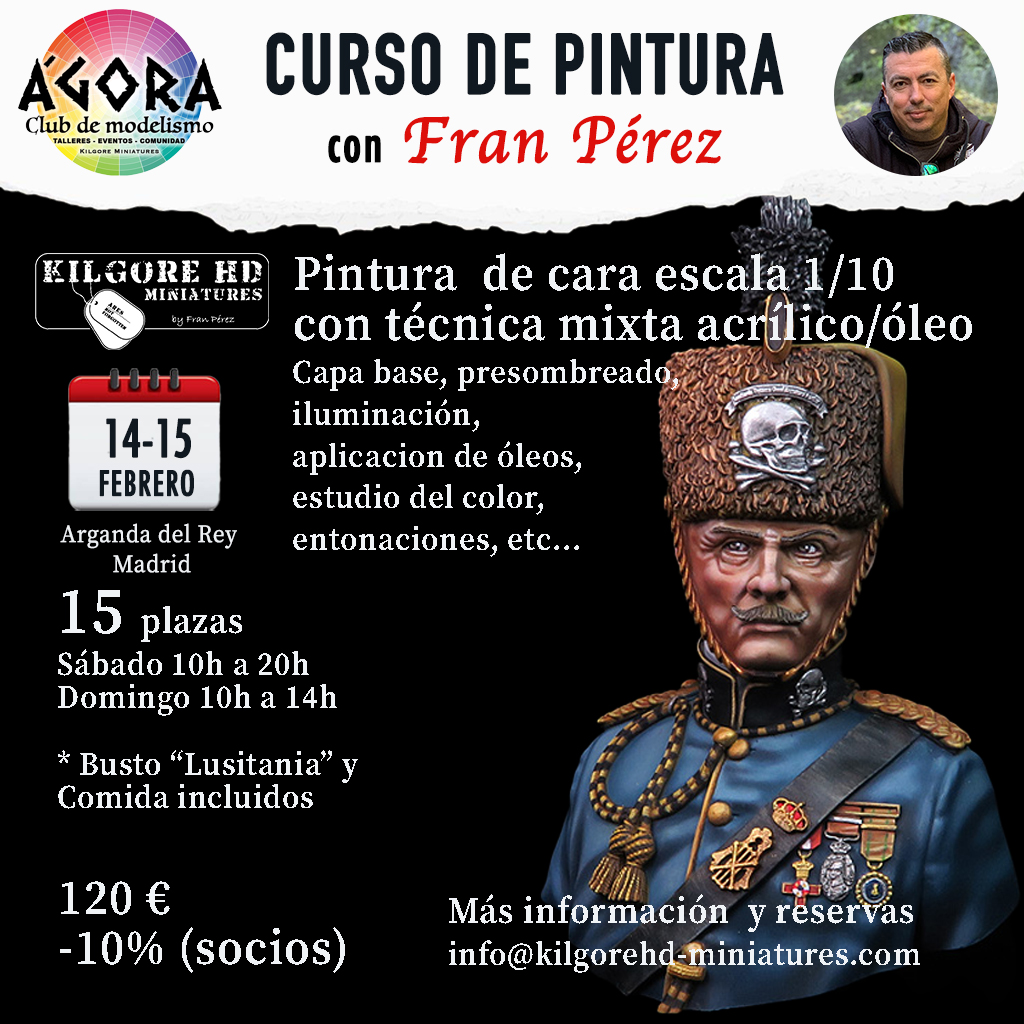 Taller pintura de caras 1/10 acrílico/óleo con Fran Pérez - Kilgore HD ...